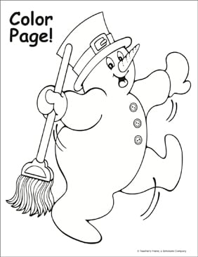 frosty the snowman coloring pages to print