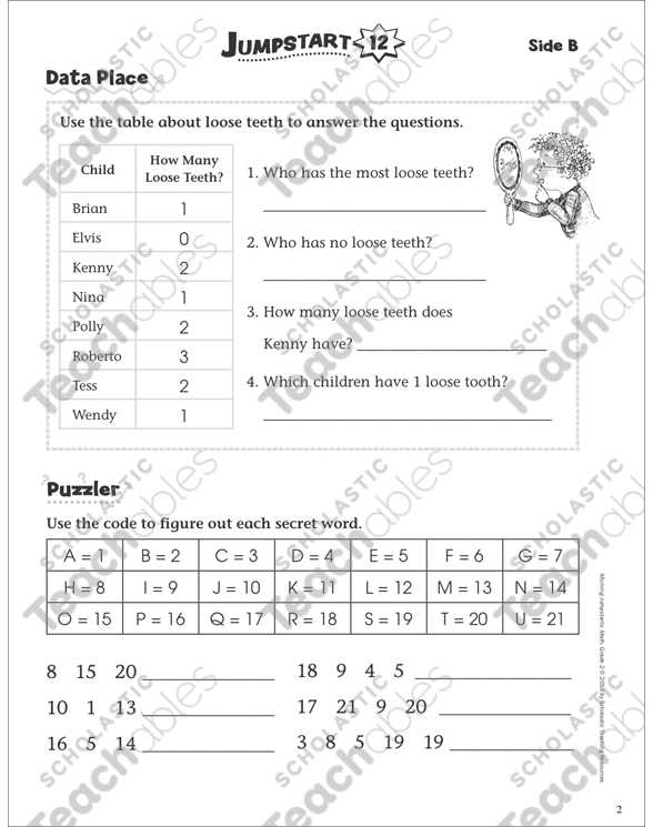 Independent Practice: Grade 2 Math Jumpstart 12 | Printable Skills ...
