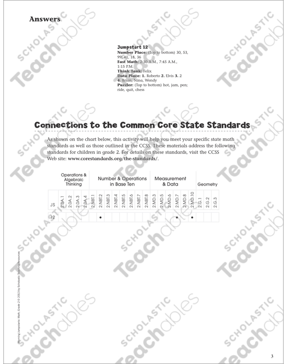 Independent Practice: Grade 2 Math Jumpstart 12 | Printable Skills ...