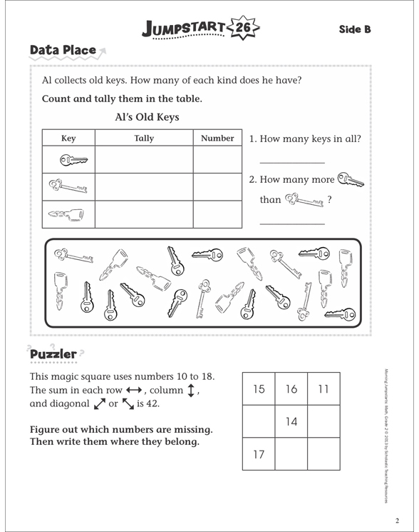 Math Puzzle Worksheet For Grade 2