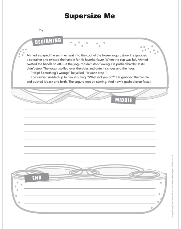 Supersize Me: Story-Writing Sandwich Prompt | Printable Graphic ...