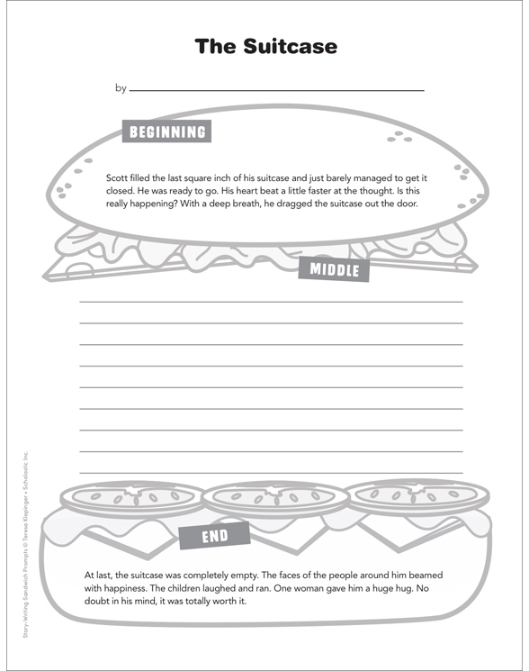 The Suitcase: Story-Writing Sandwich Prompt | Printable Graphic ...