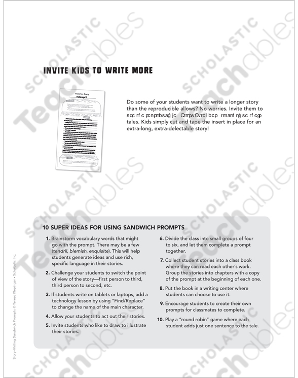 The Suitcase: Story-Writing Sandwich Prompt | Printable Graphic ...