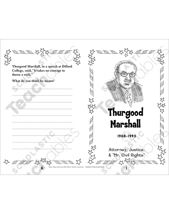 coloring pages of thurgood marshall