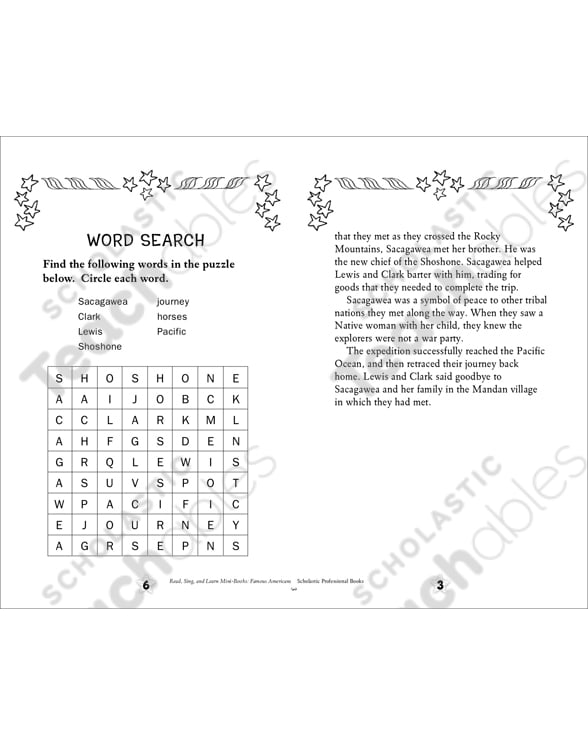 Sacagawea: Famous American | Printable Mini-Books