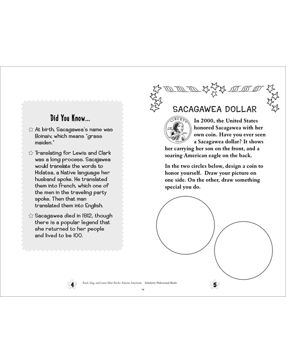 Sacagawea: Famous American | Printable Mini-Books