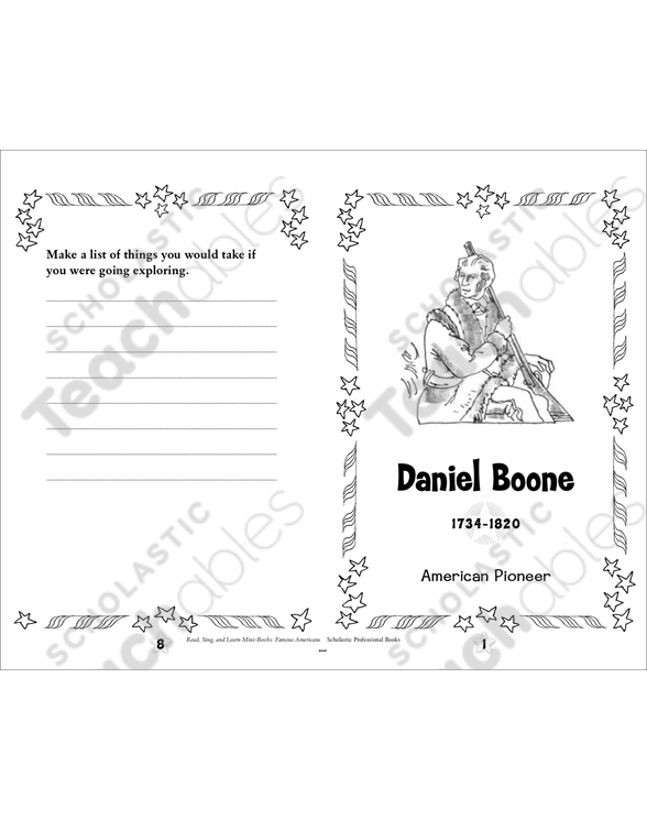 daniel boone coloring pages