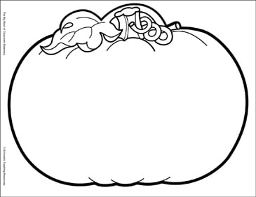 pumpkin coloring pages blank