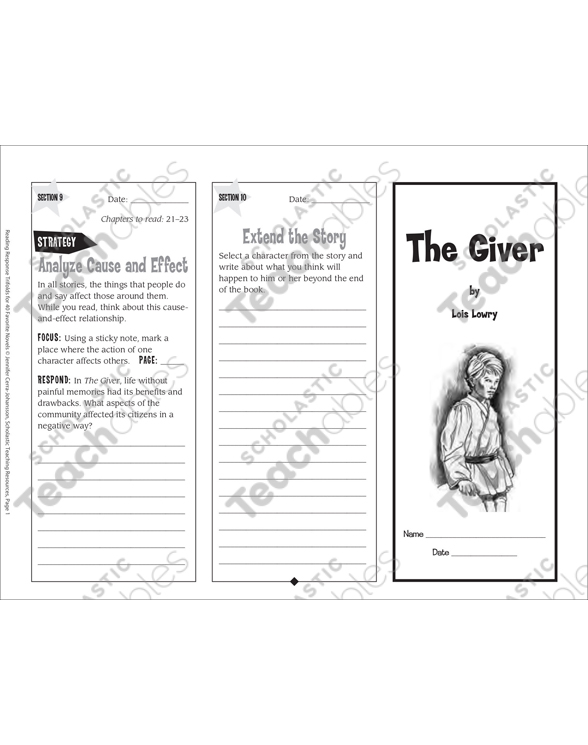 The Giver Worksheet