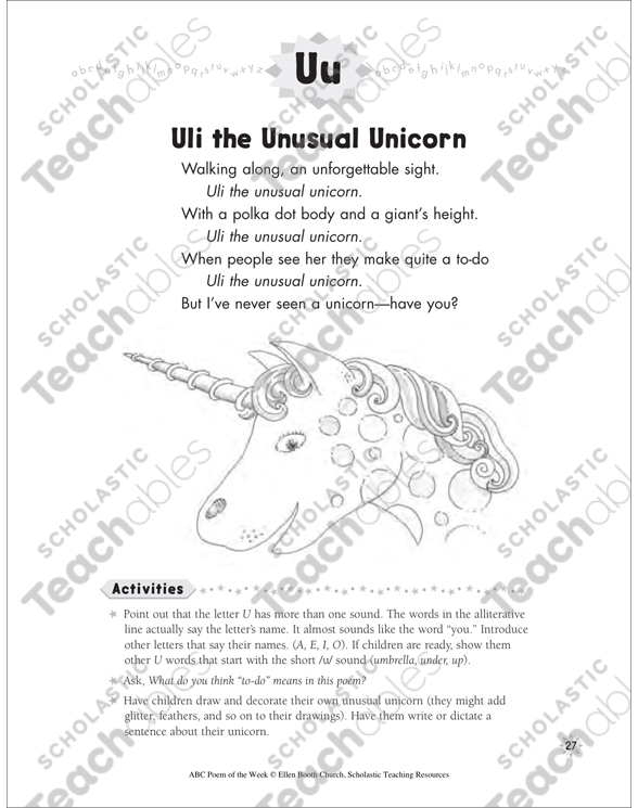 Unicorn Poems Short