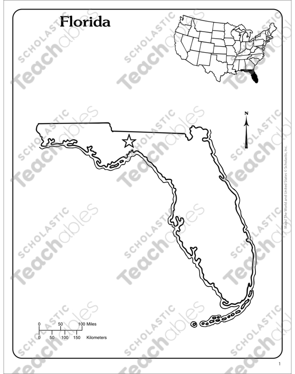 map of florida coloring pages