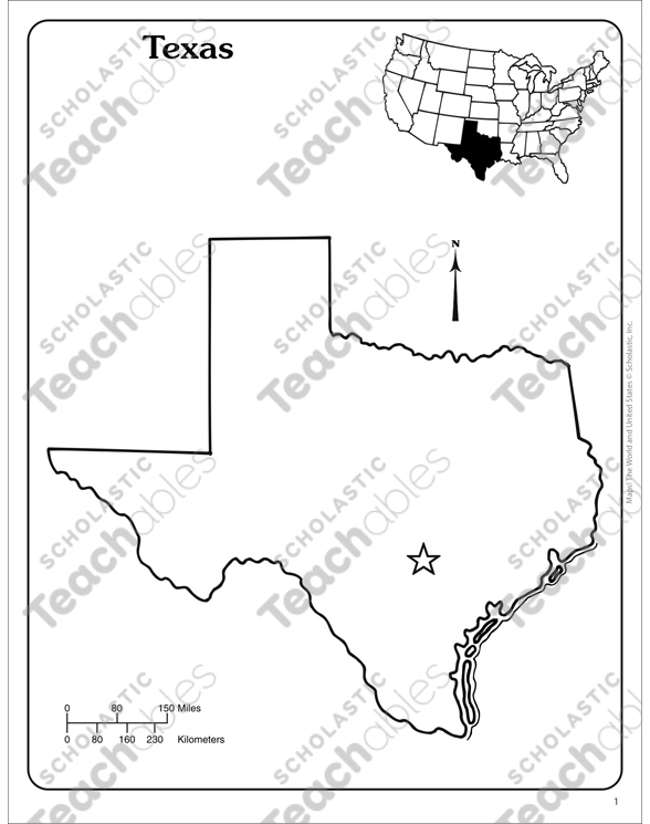 state of texas outline coloring pages