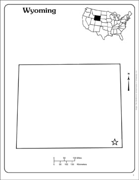 wyoming coloring pages