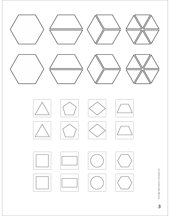 Wagon of Shapes: One-Page Math Game | Printable Game Boards and Skills ...