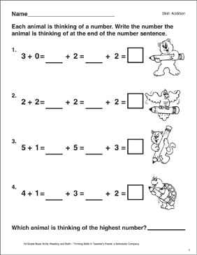subtraction number sentence difference