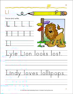 how do you write a lowercase l