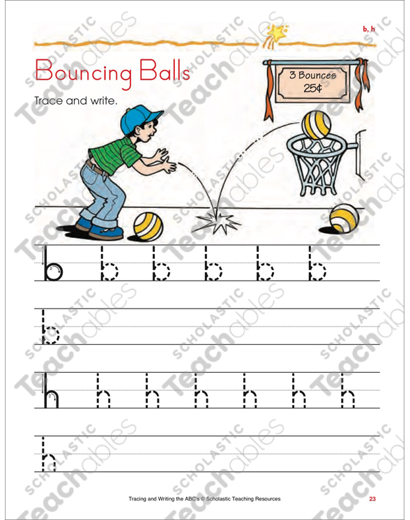 Bouncing Balls: Tracing and Writing Lowercase Letters (b, h ...