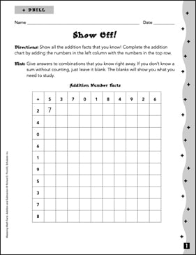 blank column addition grid