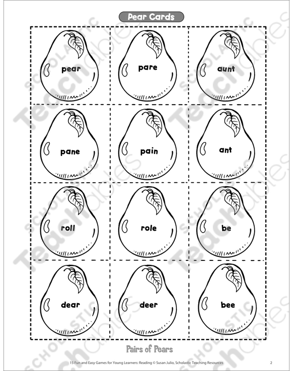 Pear Homophone Activity