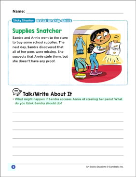 stealing is wrong worksheet