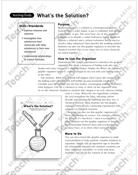 What’s the Solution?: Science Mini-Lesson | Printable Graphic ...