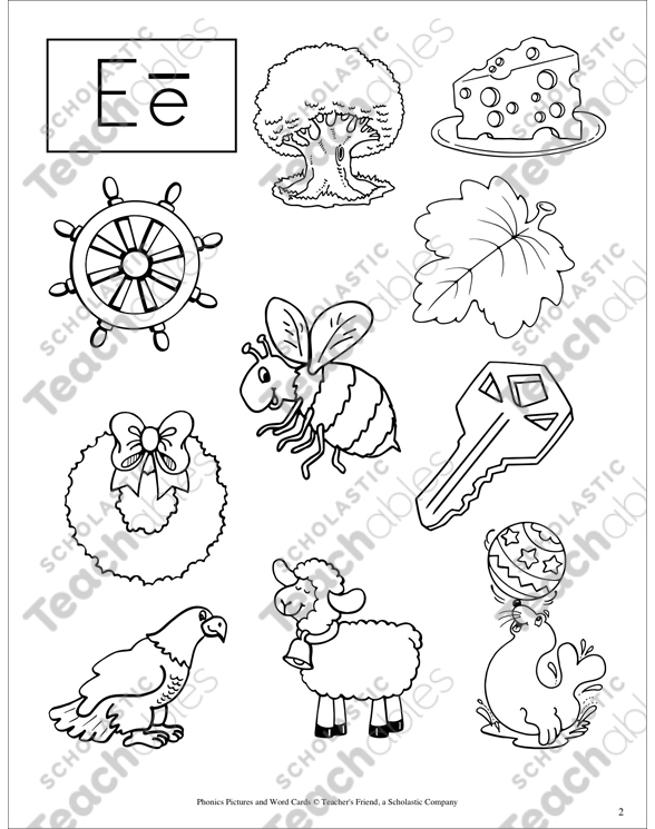 Long Ee: Phonics Pictures | Printable Clip Art and Images