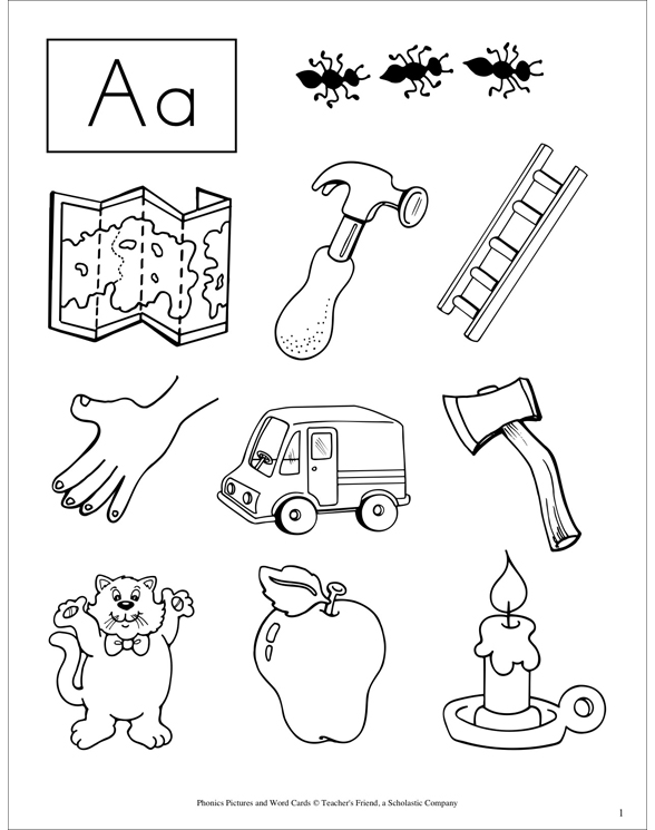 Short Aa: Phonics Pictures | Printable Clip Art and Images