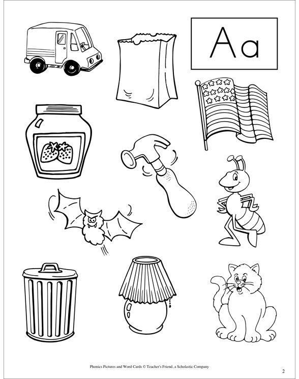 Short Aa: Phonics Pictures | Printable Clip Art and Images