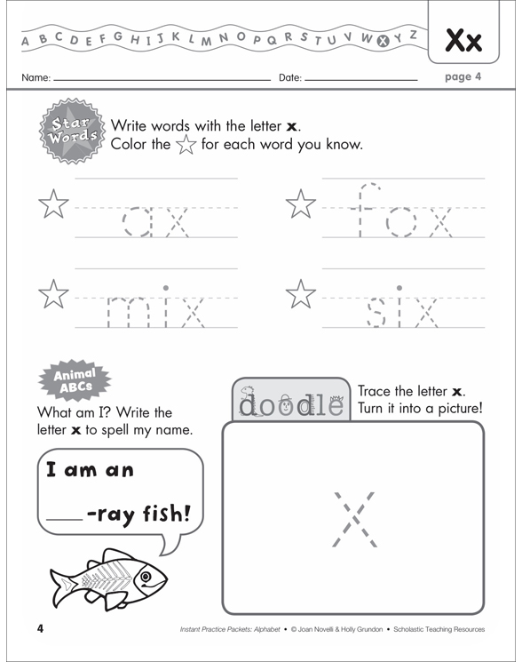 Xx Letter Writing Practice