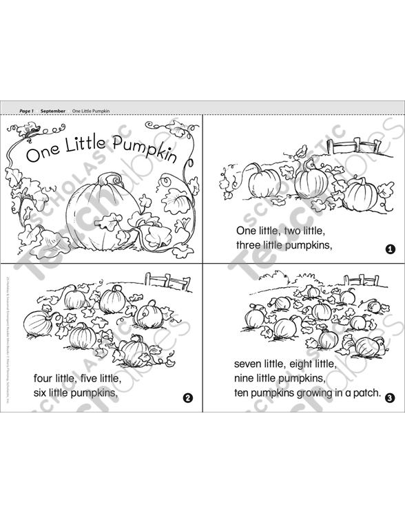 five little pumpkins coloring pages