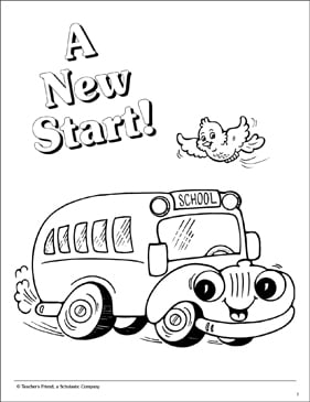 school bus coloring pages for preschool