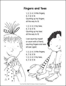 fingers and toes poem