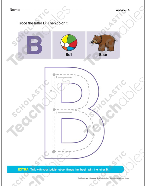 Tracing Letters B Trace The Letter B KidsPressMagazine.com