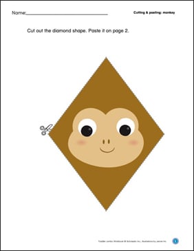 monkey and shapes