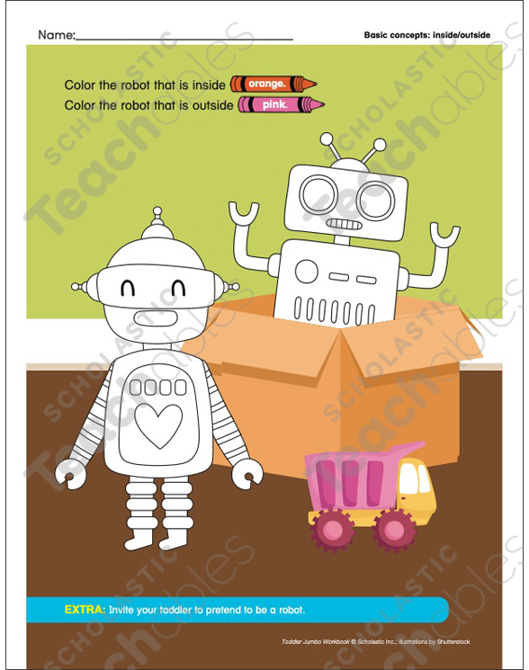 inside outside coloring pages