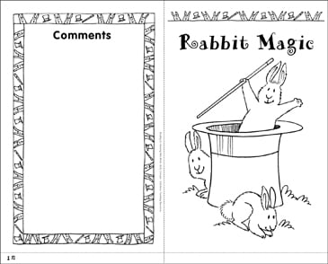 magic rabbit coloring page