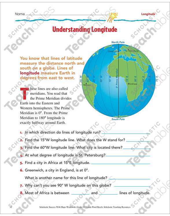Longitude And Latitude Worksheet Latitude Longitude Latitude And