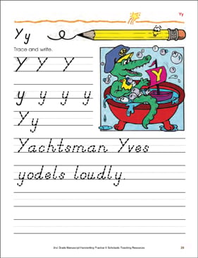 Yy: Handwriting Practice Page (Upper- and Lowercase Letters ...
