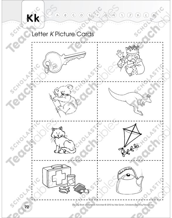Alphabet Lesson: Letter Kk | Printable Lesson Plans and Ideas