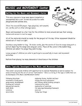 Music And Movement Center Clipart