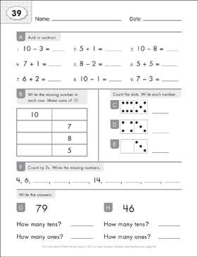 math worksheets grade 1