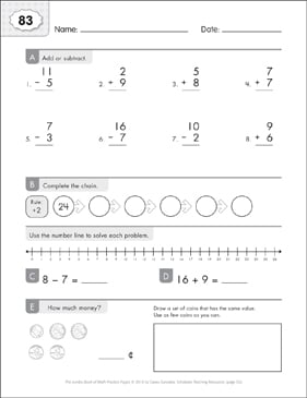 Scholastic Math Worksheets