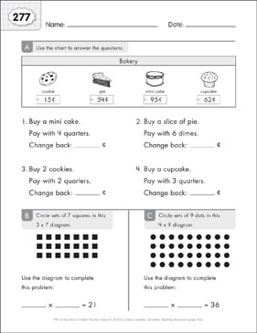 math test 1st grade printable