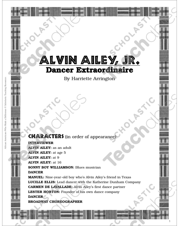Alvin Ailey, Jr.: Play and Teaching Guide | Printable Texts