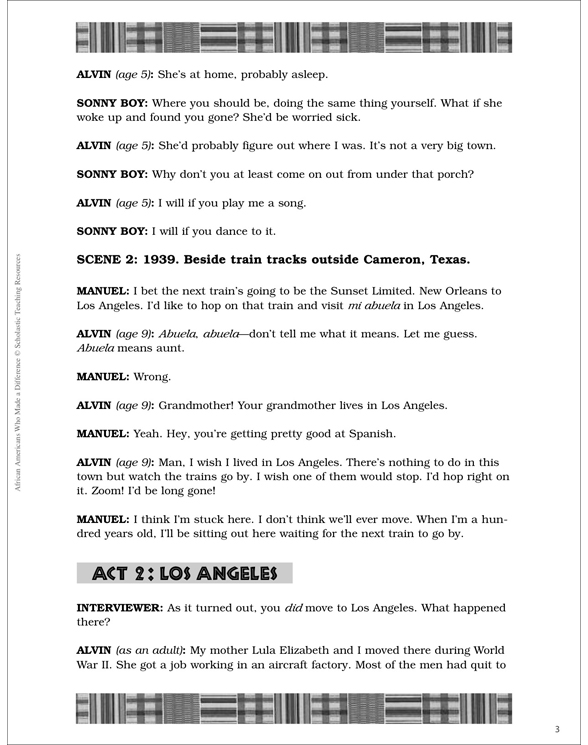 Alvin Ailey, Jr.: Play and Teaching Guide | Printable Texts