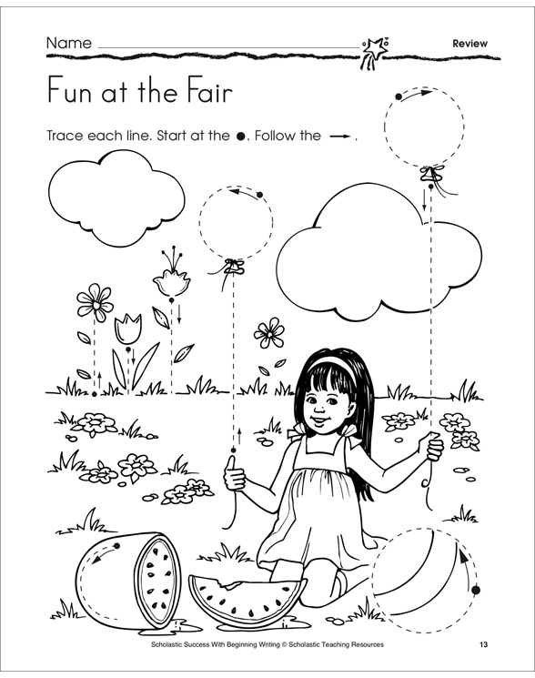 Fun at the Fair (Lines and Curves) | Printable Skills Sheets