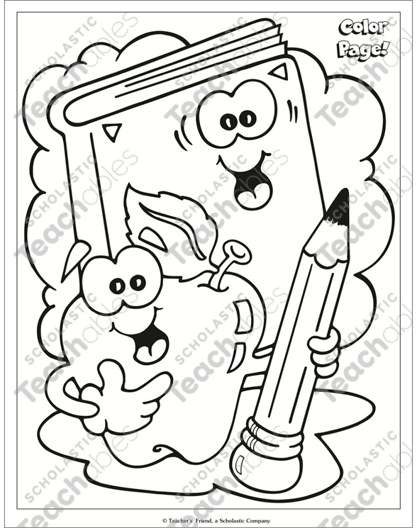 scholastic coloring pages
