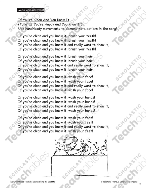 Healthy Habits: Songs, Poems, and Movement | Printable Texts