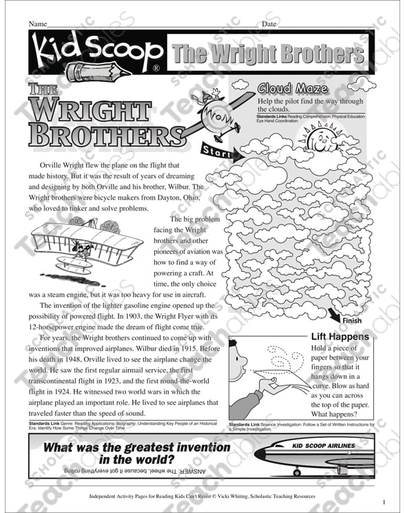 wright brothers coloring pages