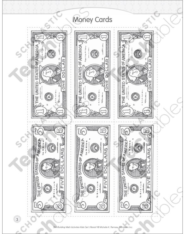 play money coloring pages